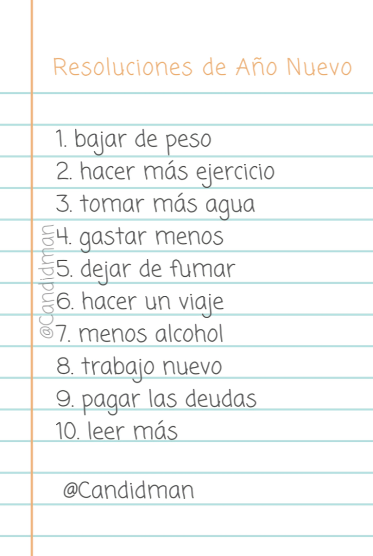 Las 10 mejores resoluciones simples de año nuevo - LISTAS CURIOSAS